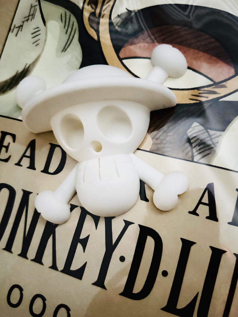 One Piece Inspired Pirate Skull Wall Art: Luffy's Straw Hat Pirates - Etsy