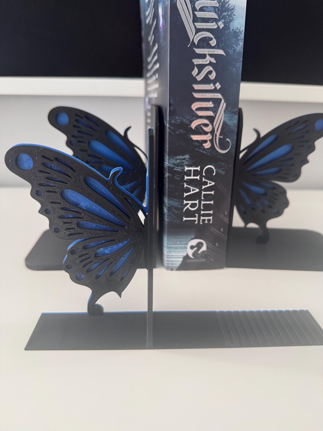 Butterfly Bookends: Quicksilver Inspired 3D Printed Bookshelf Decor - Etsy