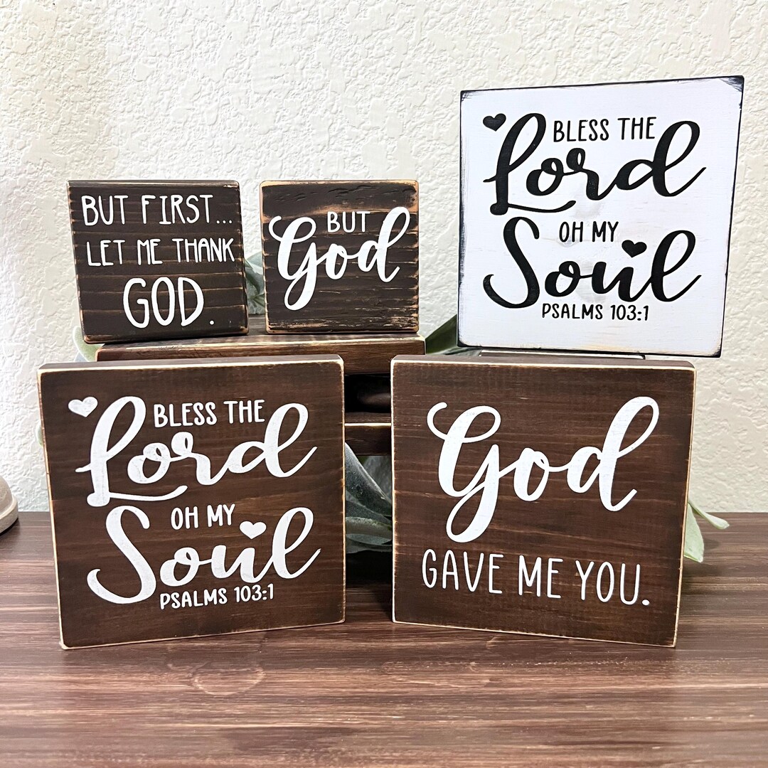 Rustic Faith Based Wood Signs Two: Religious Home Decor - Etsy