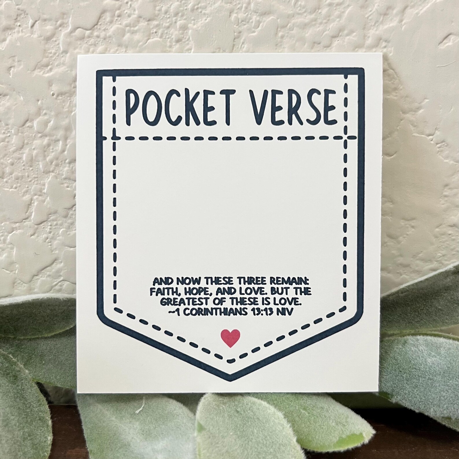 Crochet Pocket Heart Keychain: Religious Verse Gift - Etsy
