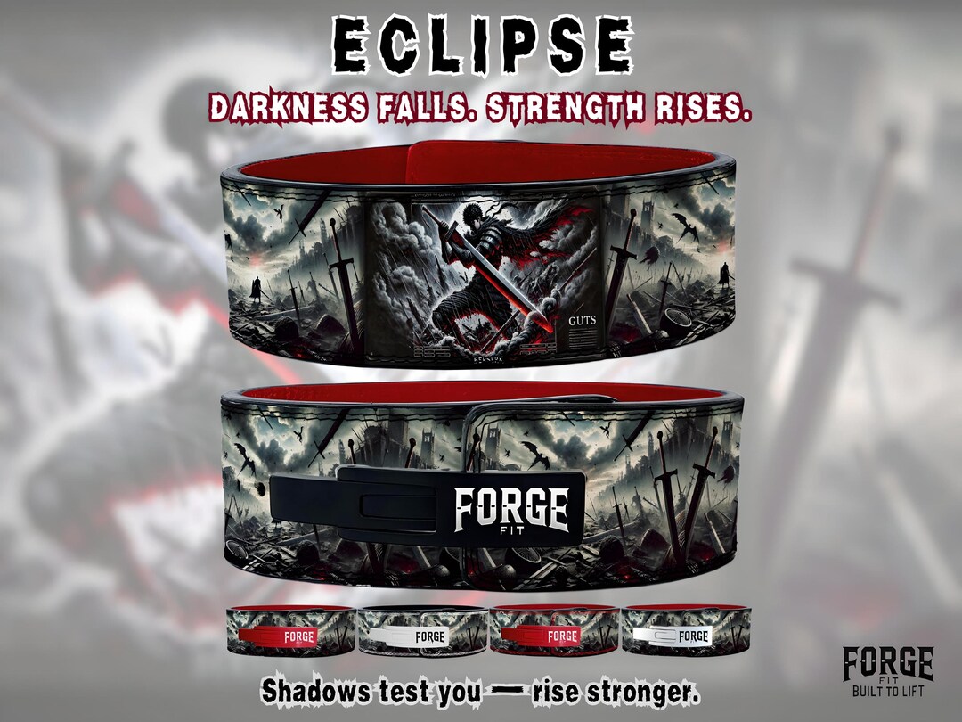 Eclipse Berserk Anime Lifting Belt – Adjustable Black Buckle 10mm Lever ...