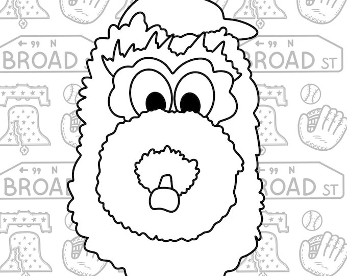 Phillie Phanatic Coloring Page - Etsy