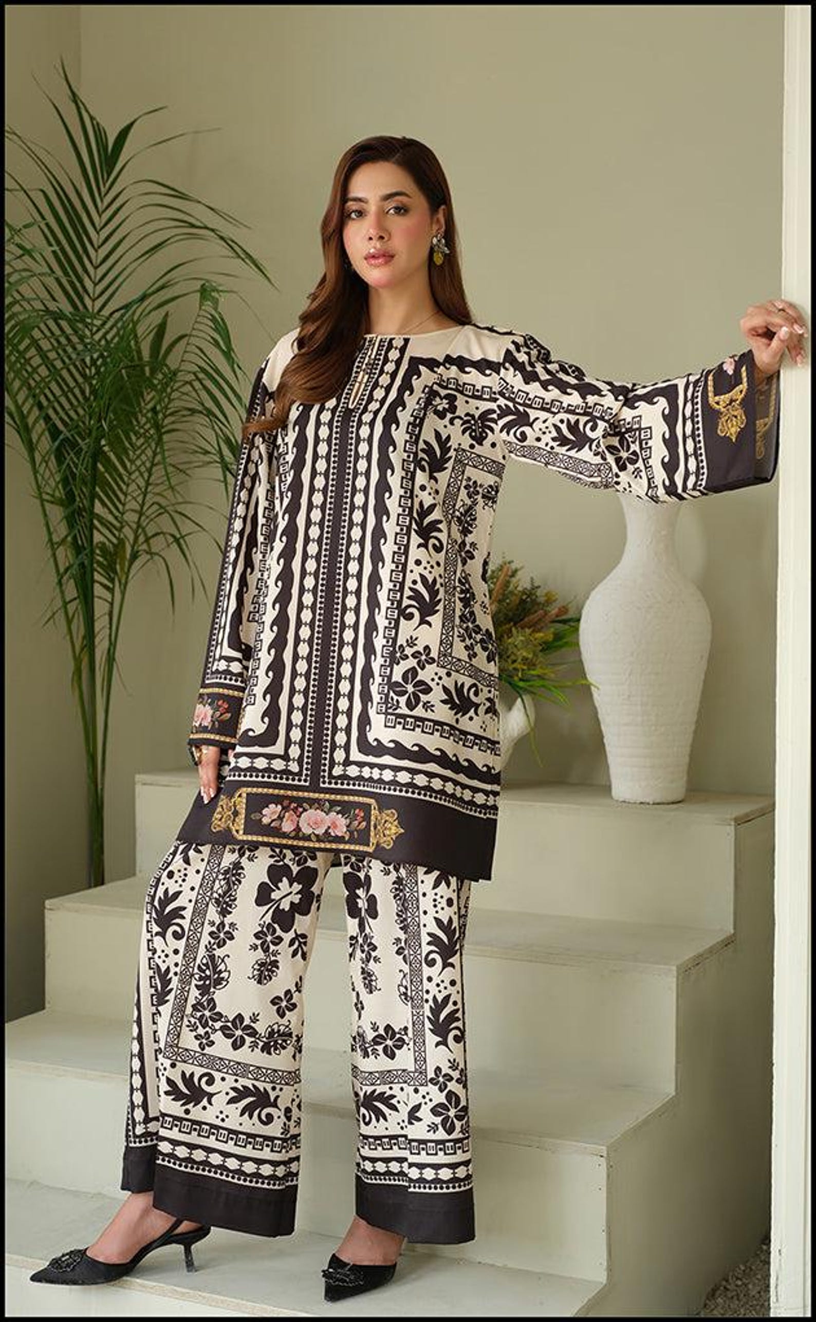 Printed Silk Co-ord Set: Pakistani Wedding Outfit | Ramadan Outfit ...