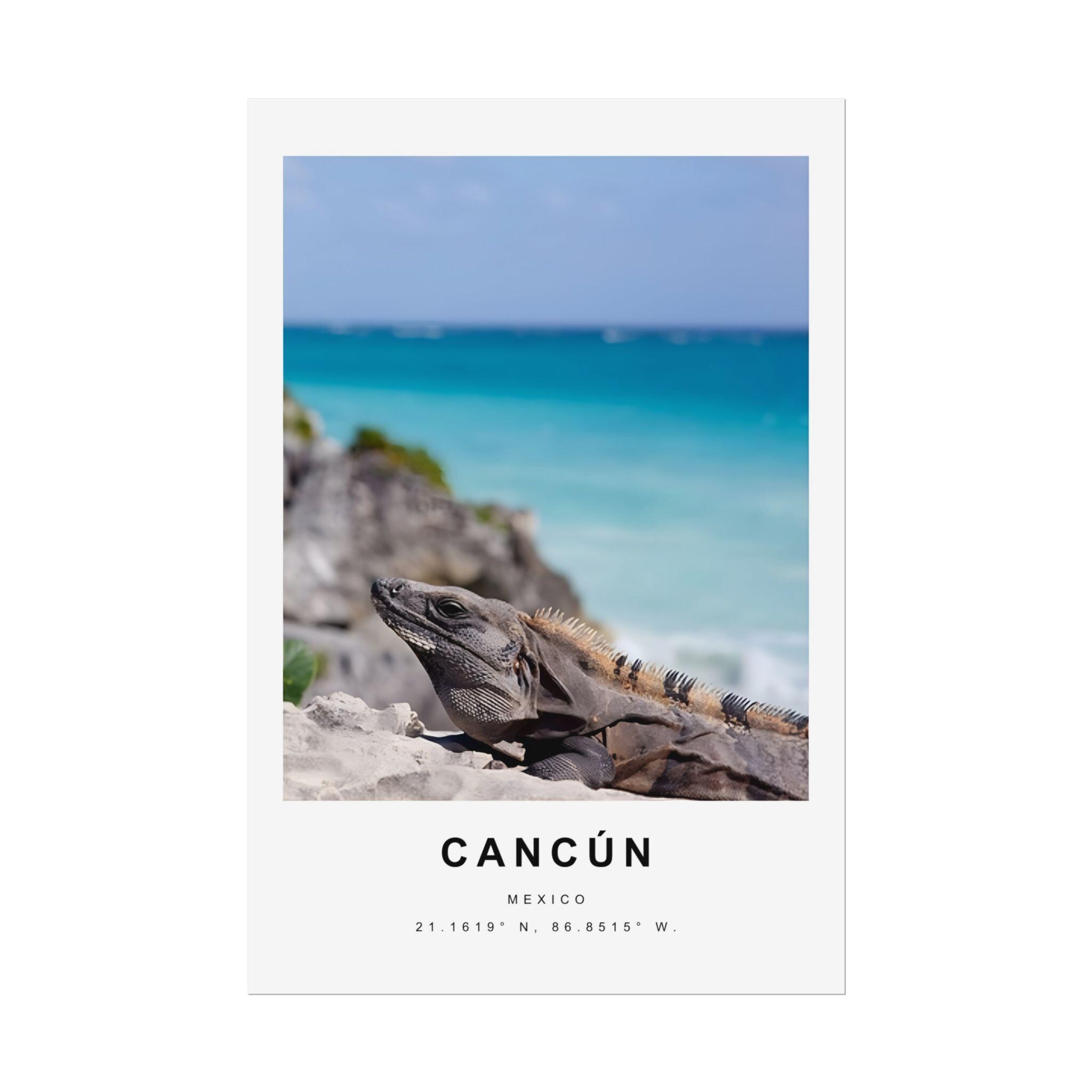 Cancún Art Print Colourful Cancún Poster Cancún Wall Decor Travel Art ...