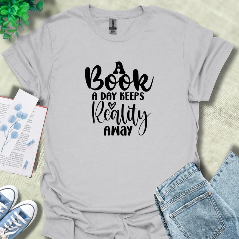 A Book a Day Keeps Reality Away - Etsy