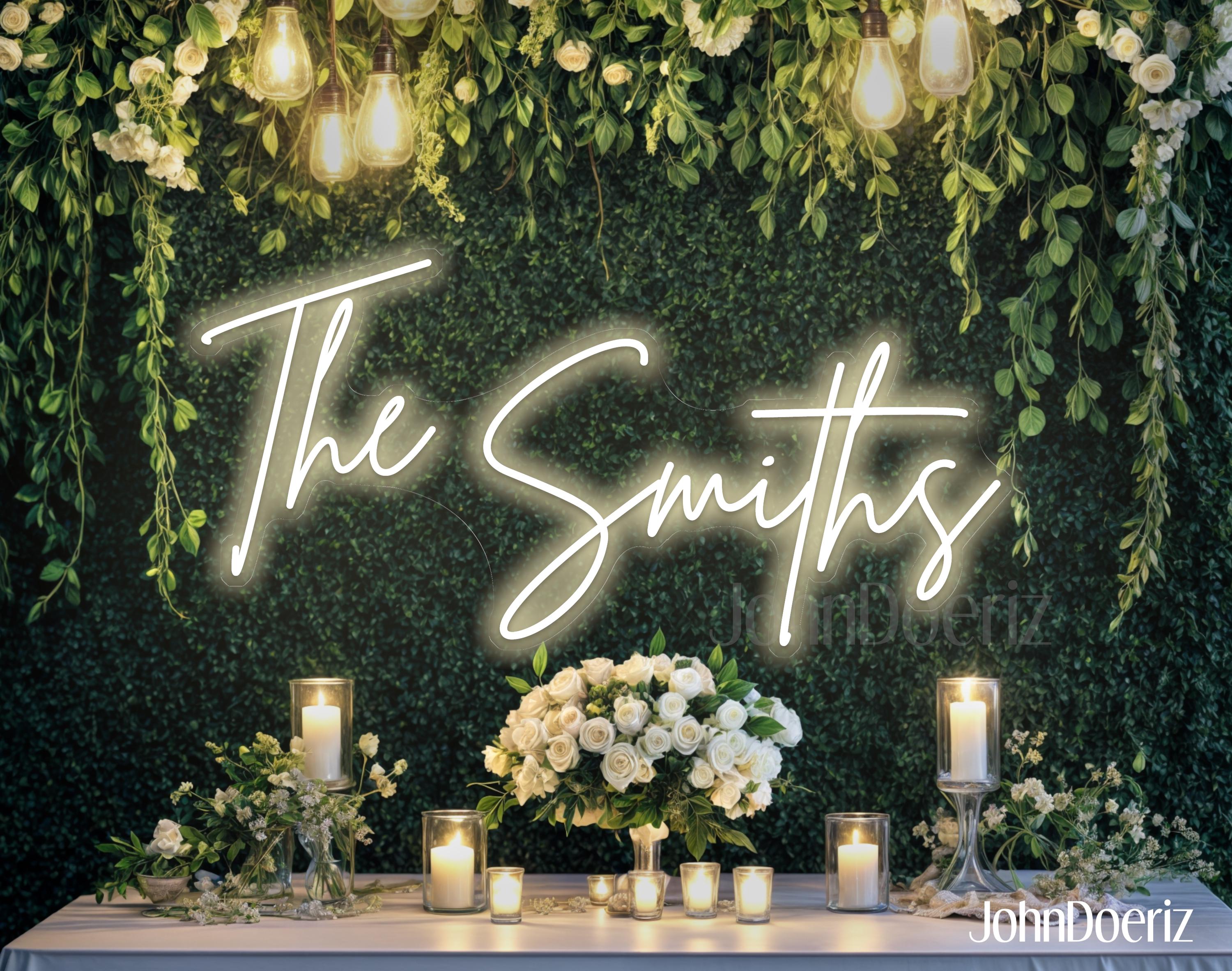 Custom Weddings Neon Sign, Personalized LED Neon Name Sign, Unique ...