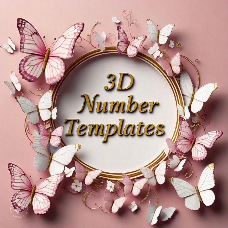 3d Number Template - Etsy