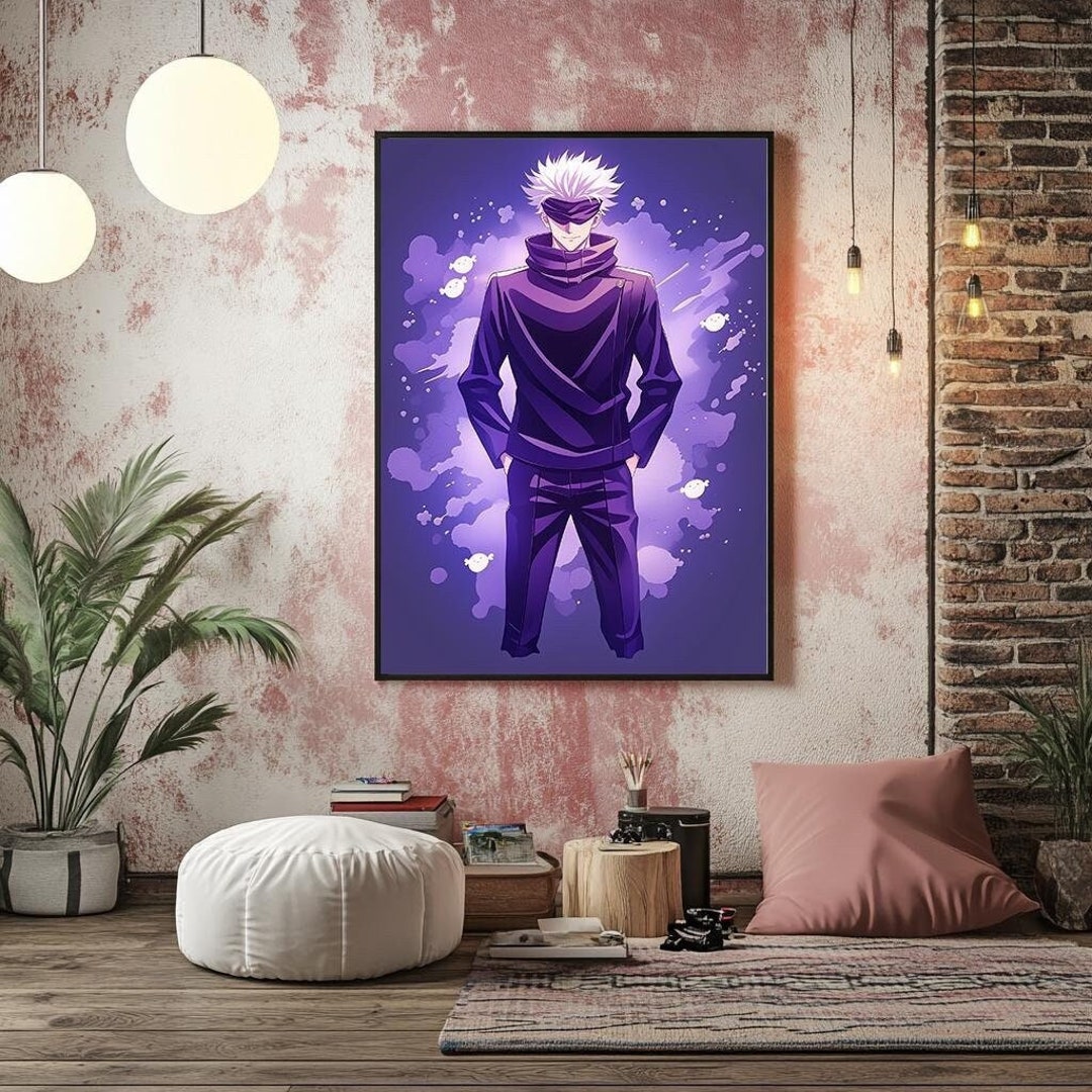Satoru Gojo - Jujutsu Kaisen. Poster Anime Print Watercolor Manga Wall ...