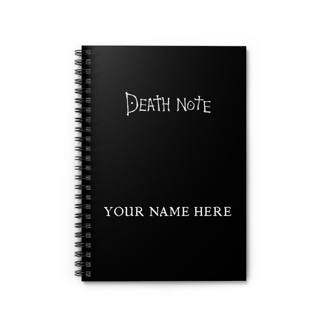 Death Note Customizable. Spiral Notebook Ruled Line. Custom, Name - Etsy
