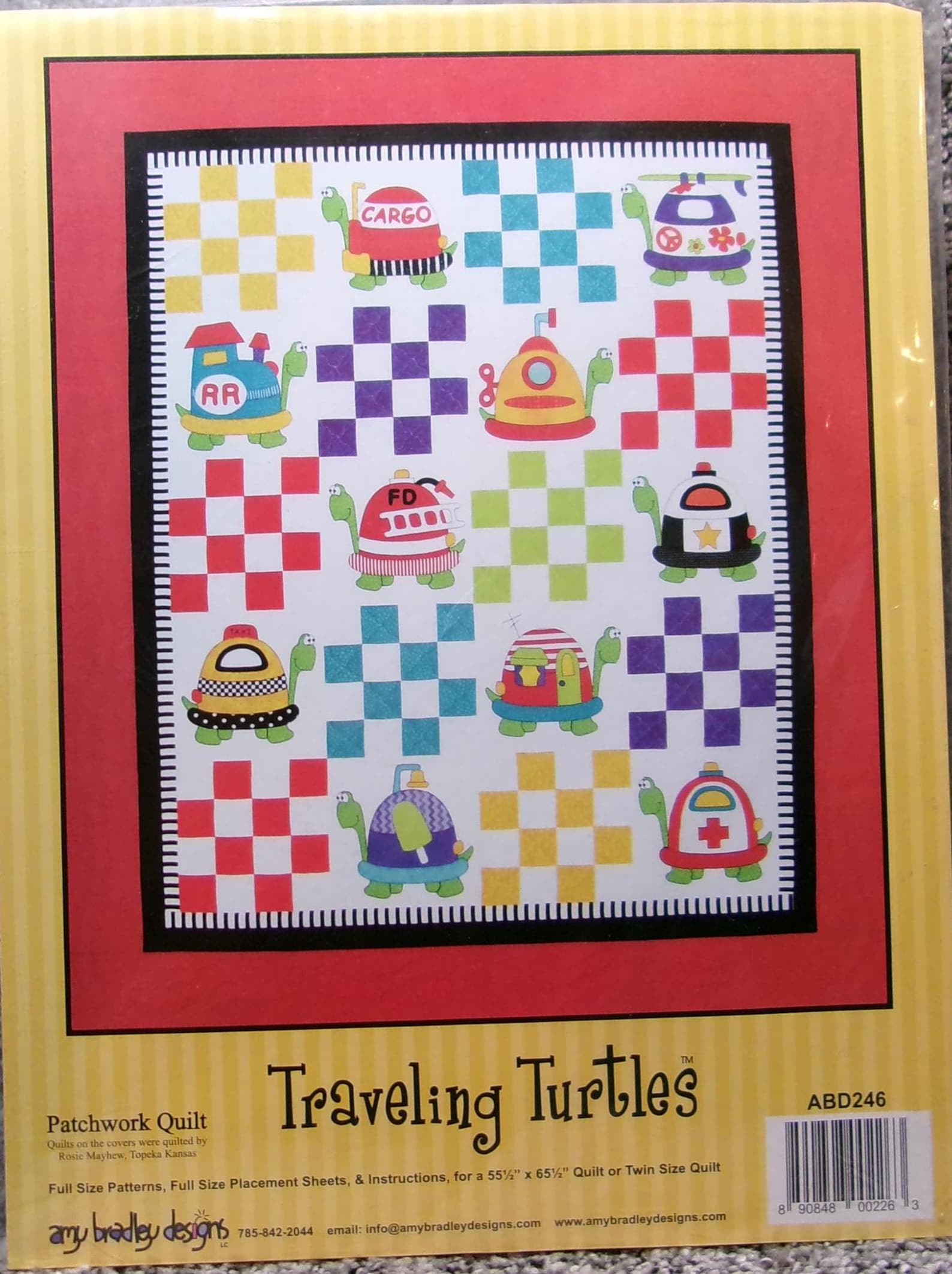 Traveling Turtles Five Row Quilt Pattern by Amy Bradley Designs - Etsy