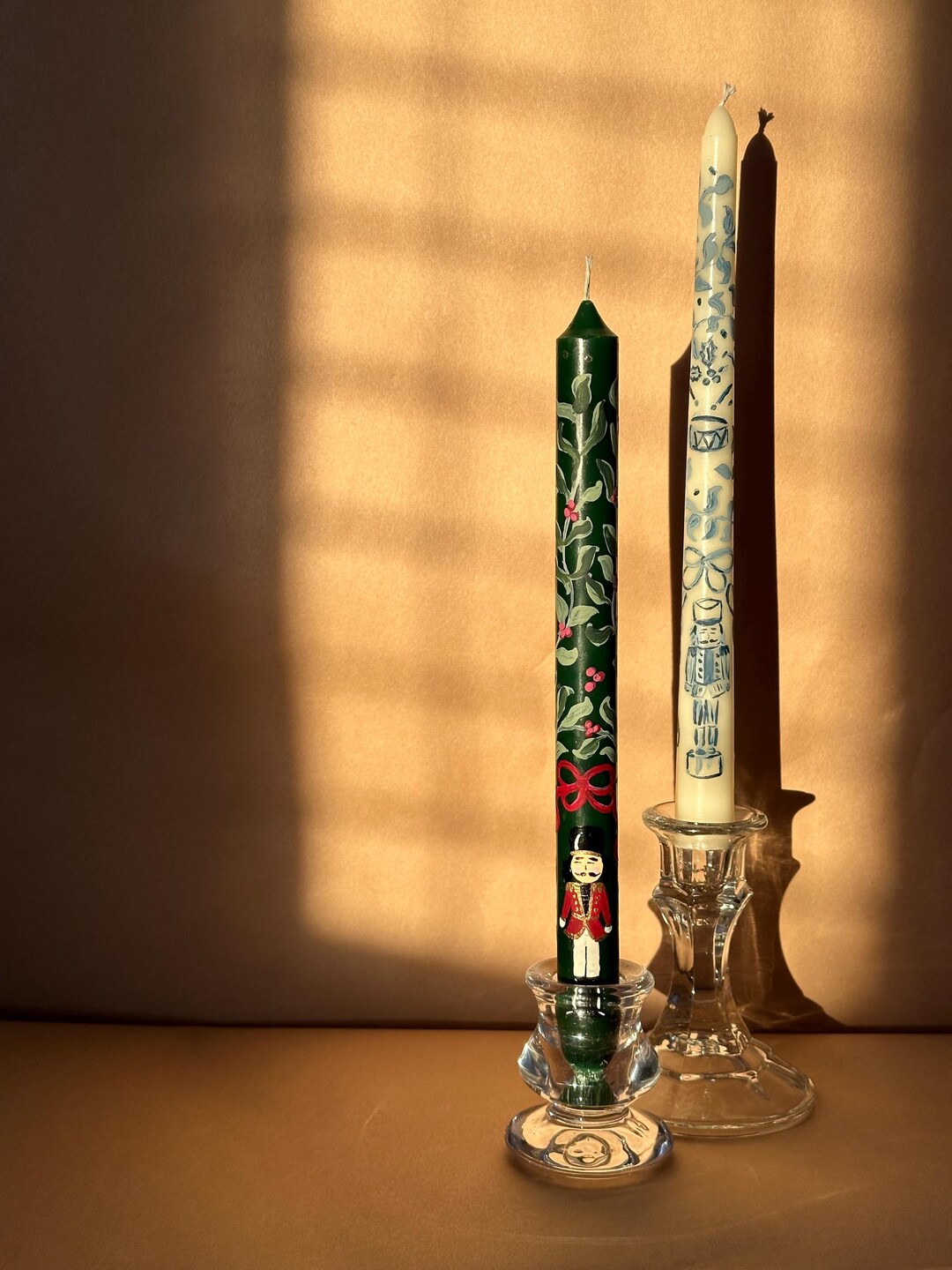 Hand Painted Nutcracker Candlesticks Nutcracker Candles, Holiday ...