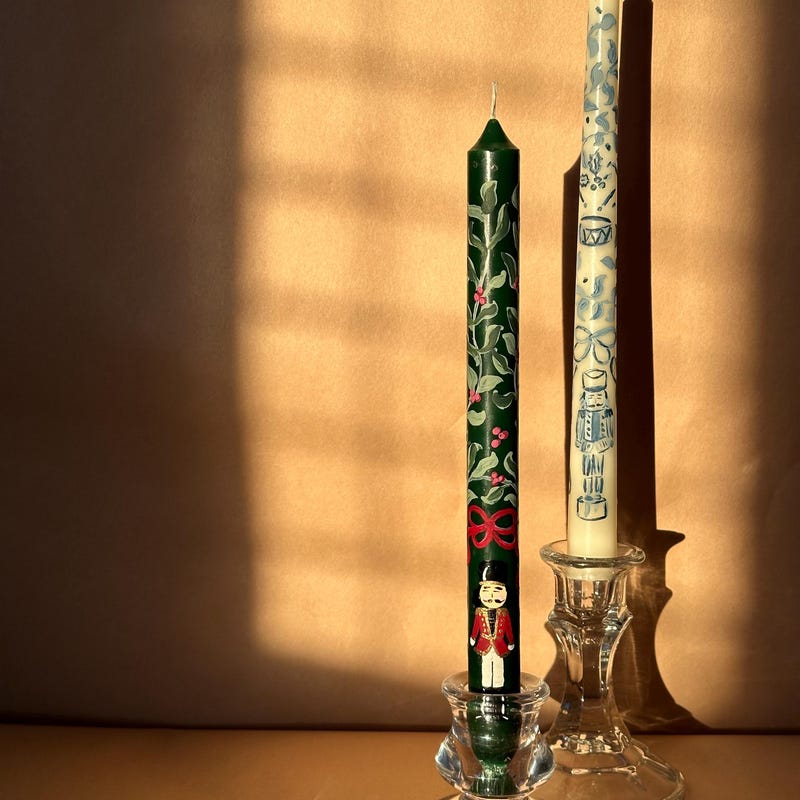 Painted Candlesticks - Etsy