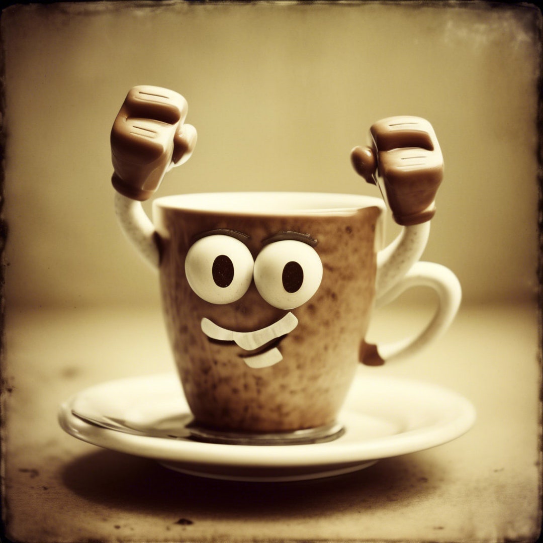 Playful Coffee Cup T-shirt Design Pack Digital Download - Etsy