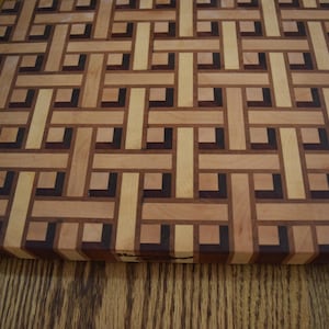 Basket Weave End Grain Cutting Board - Etsy