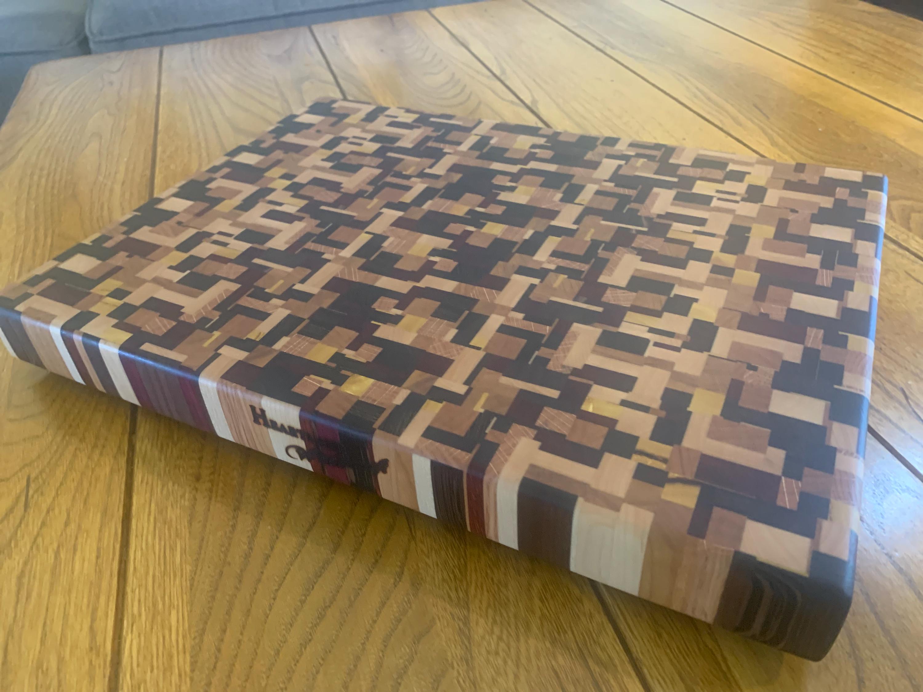 Chaotic Pattern End Grain Cutting Board - Etsy