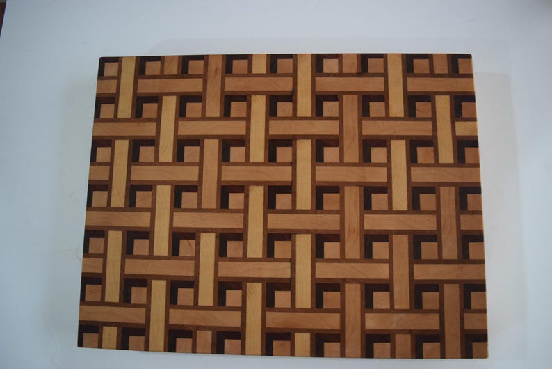 Basket Weave End Grain Cutting Board - Etsy
