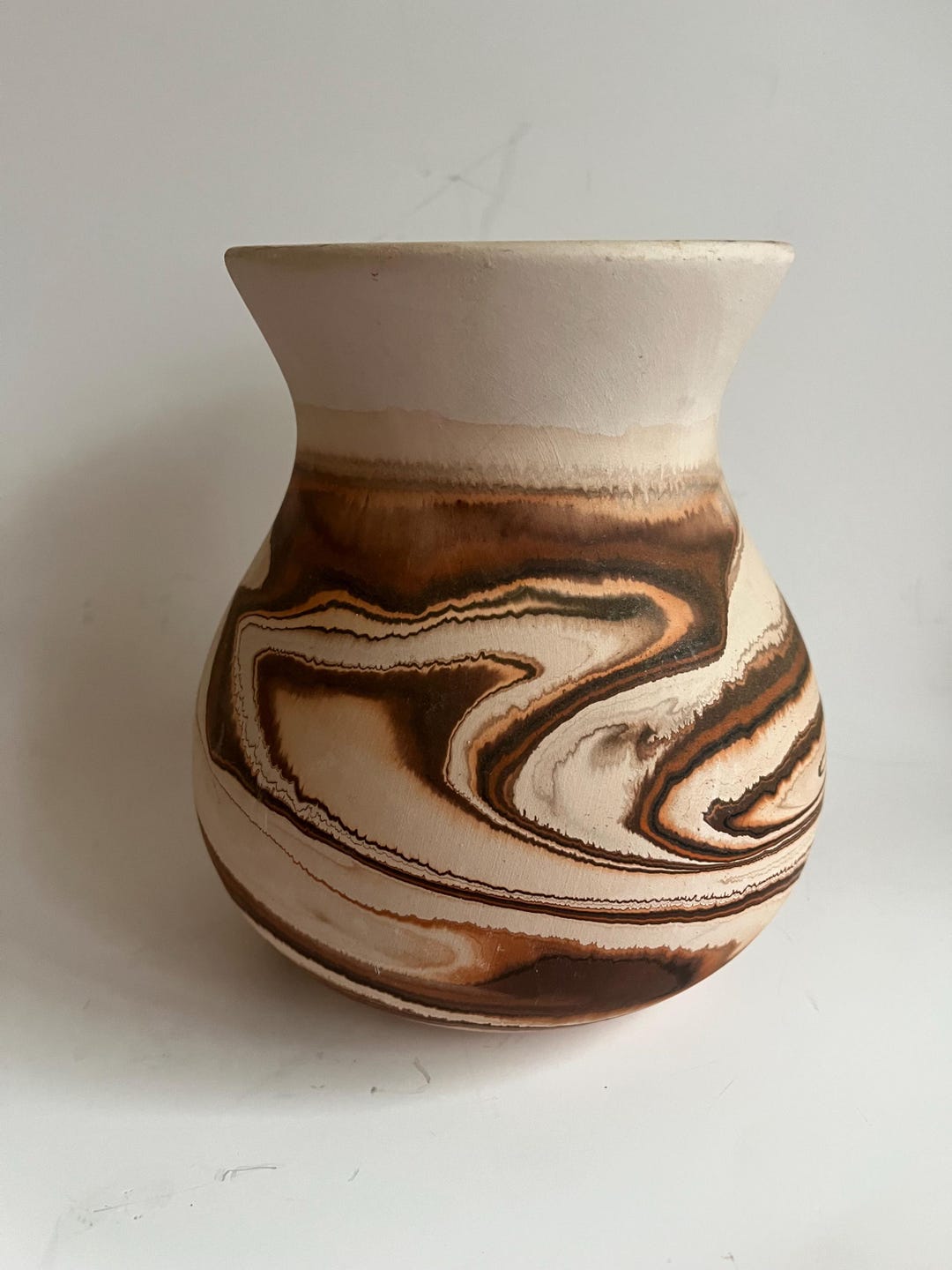 Mid Century Handmade Hand Painted Nemadji Pottery Vase Mcm Decor - Etsy