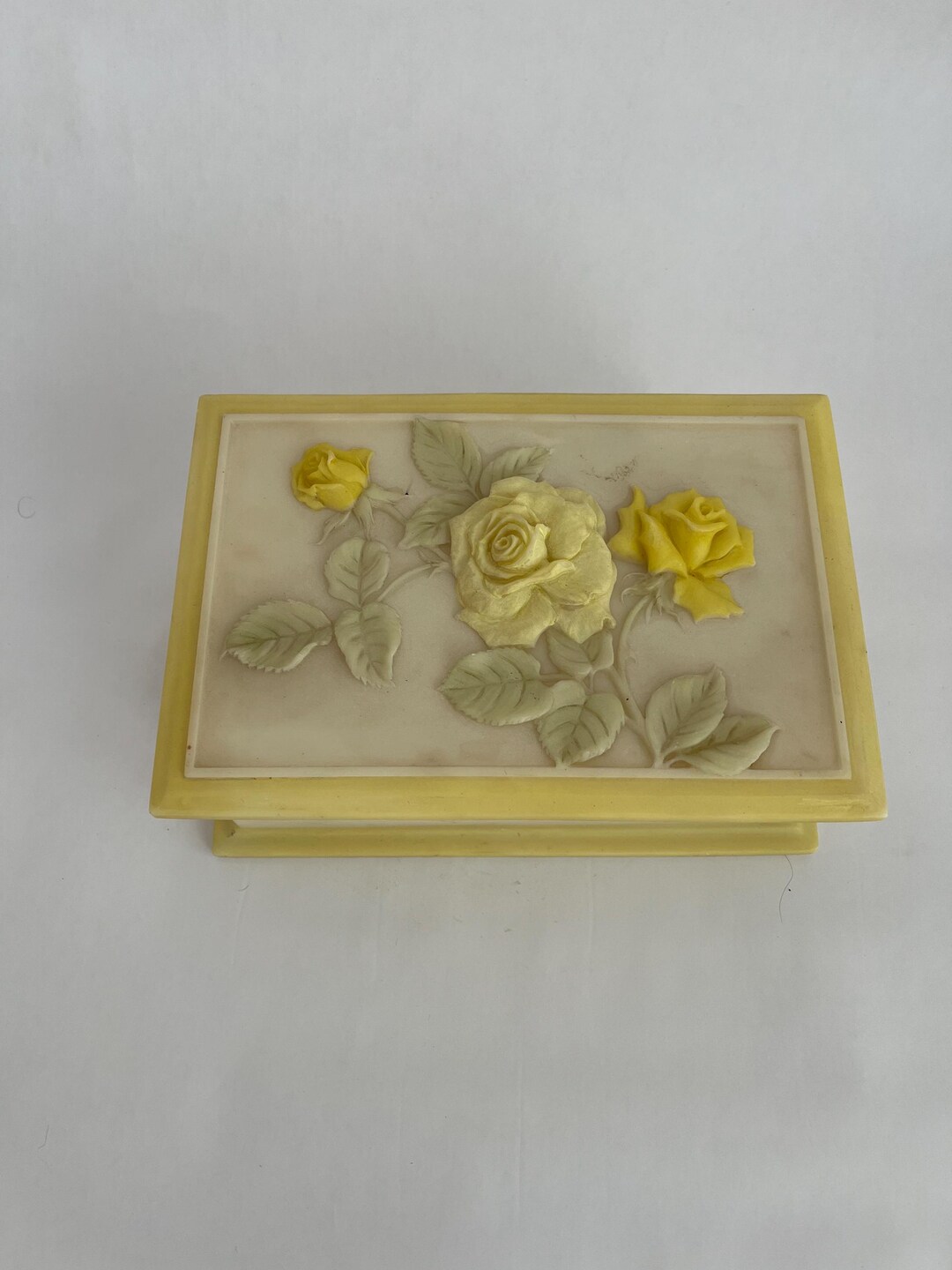 Antique Incolay Rose Box Cottage Core - Etsy
