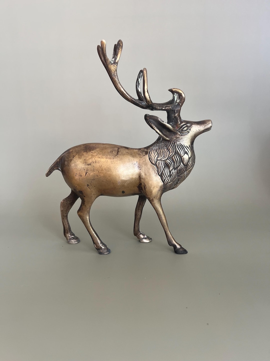 Brass Deer MCM Vintage Home Decor - Etsy