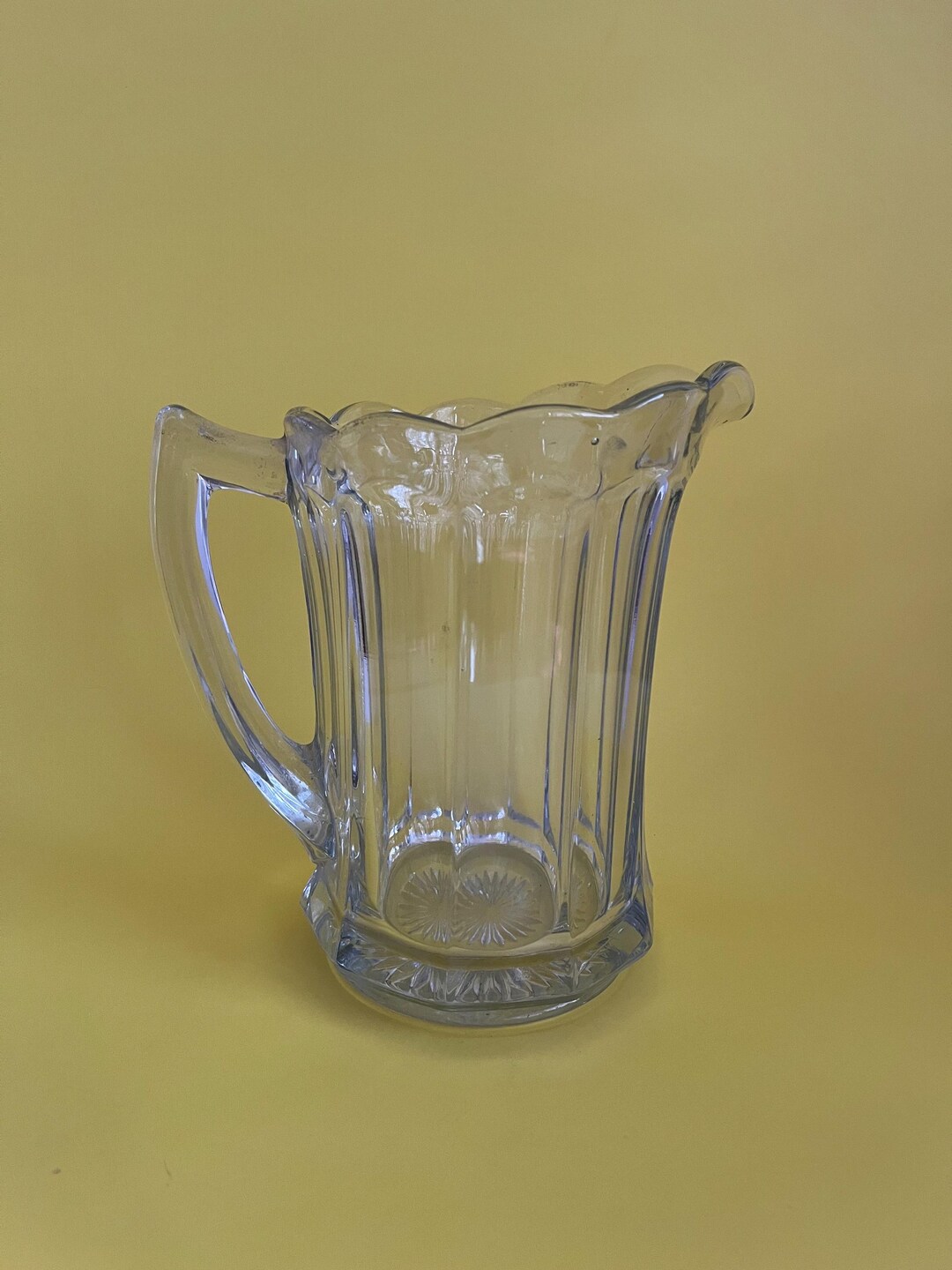 Early 1900s Hand Blown Heisey Pitcher Scalloped Glass Chateau Bar - Etsy
