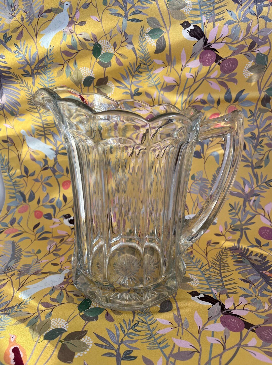 Early 1900s Hand Blown Heisey Pitcher Scalloped Glass Chateau Bar - Etsy