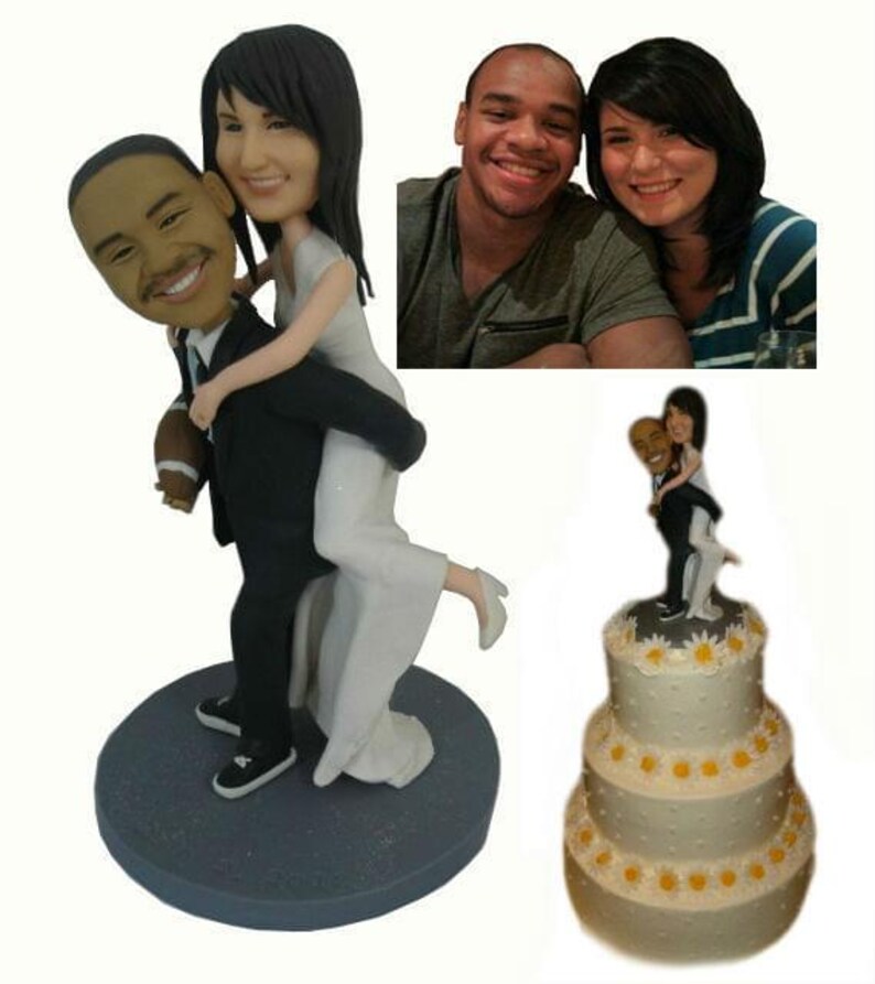 Bride Jump on Groom Custom Wedding Cake Topper - Etsy