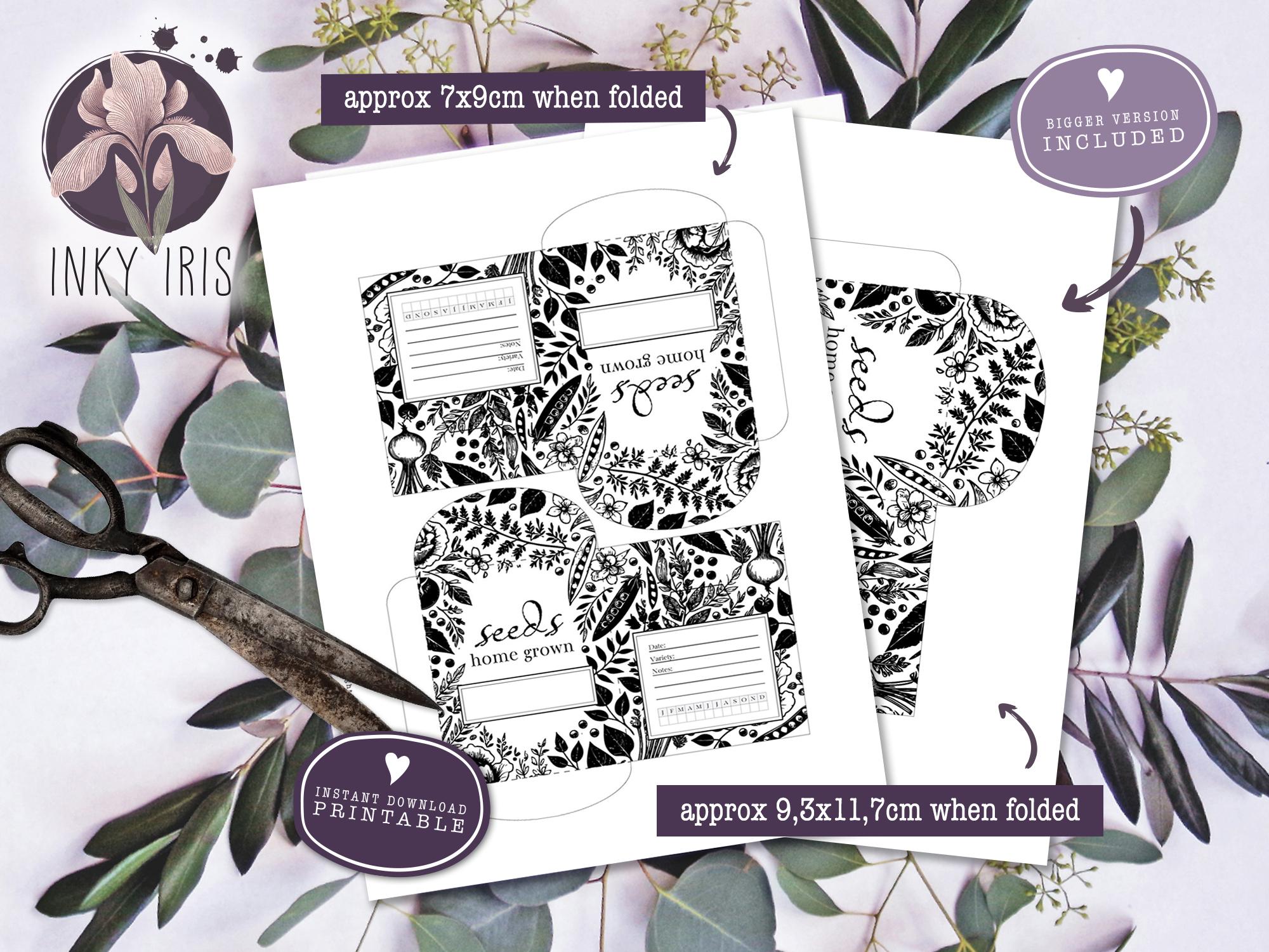 Printable Seed Packet Envelopes | DIY Garden Seed Packets | Flower ...