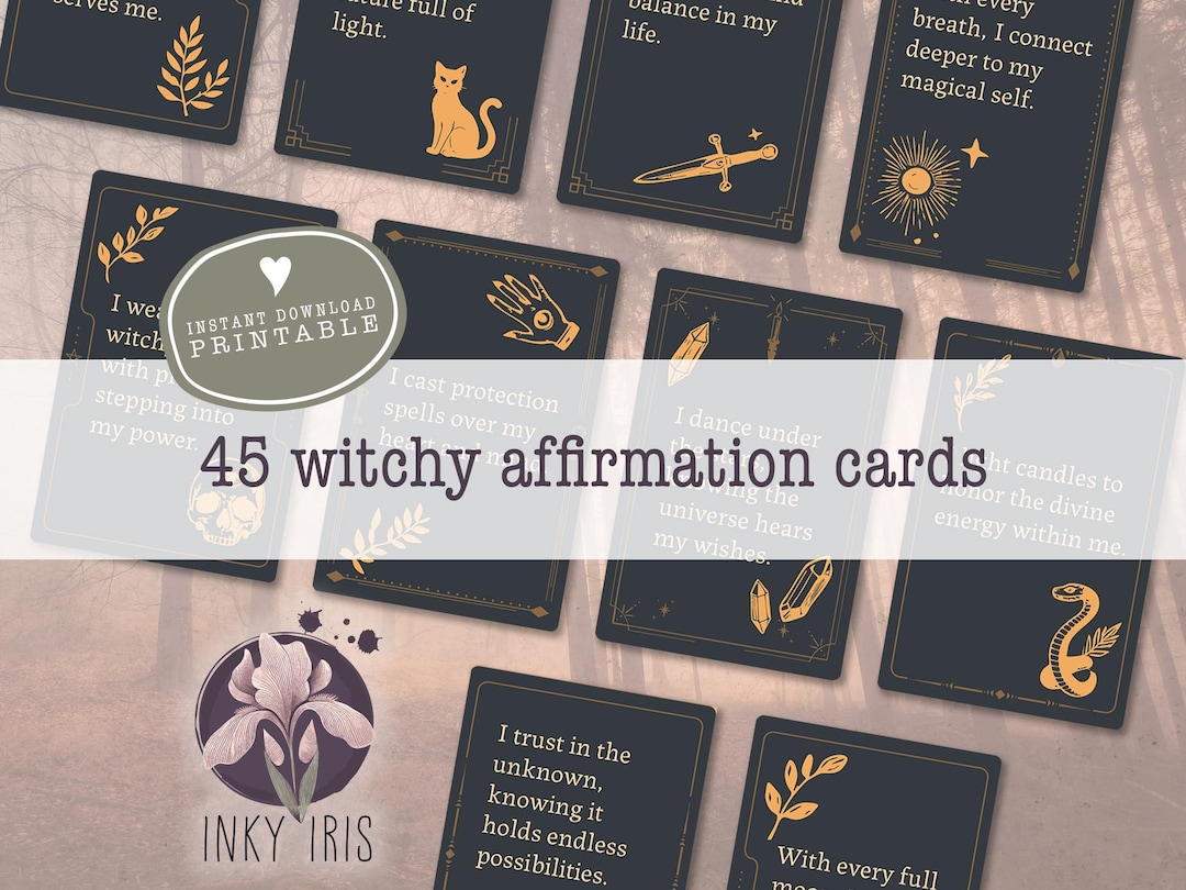 45 Affirmation Cards for Witchy Souls | Positive Magical Affirmations ...