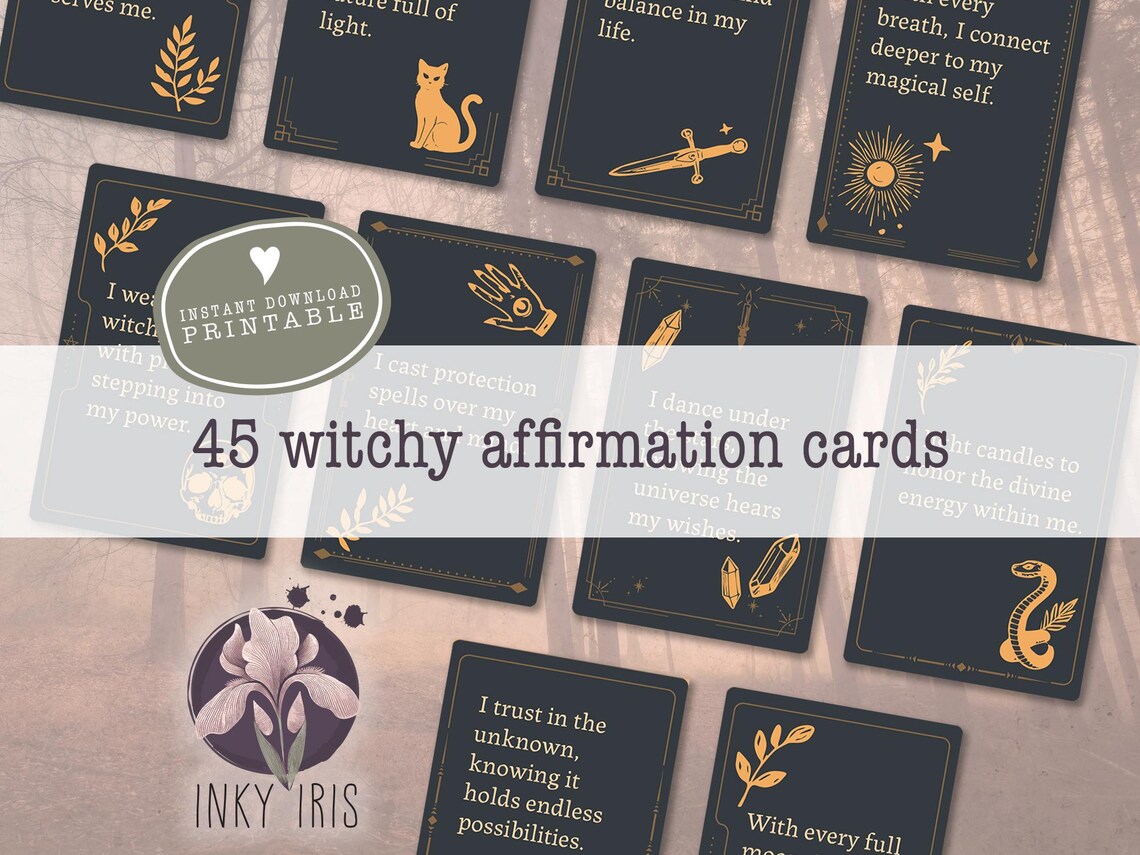 45 Affirmation Cards for Witchy Souls | Positive Magical Affirmations ...