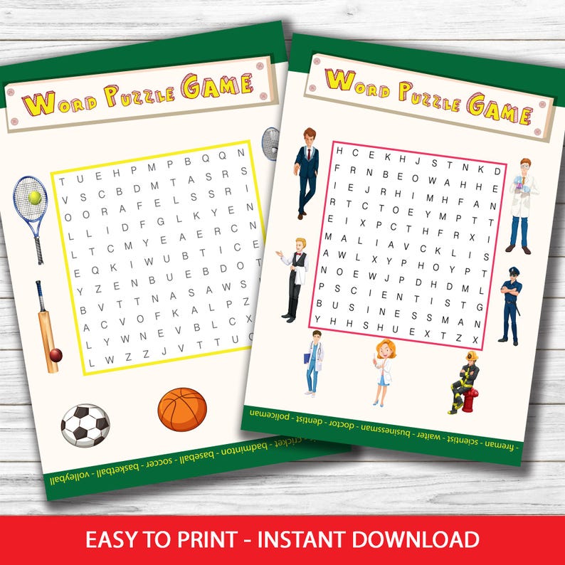 Children's Crossword, Puzzles for Kids, Printable Puzzles, School ...