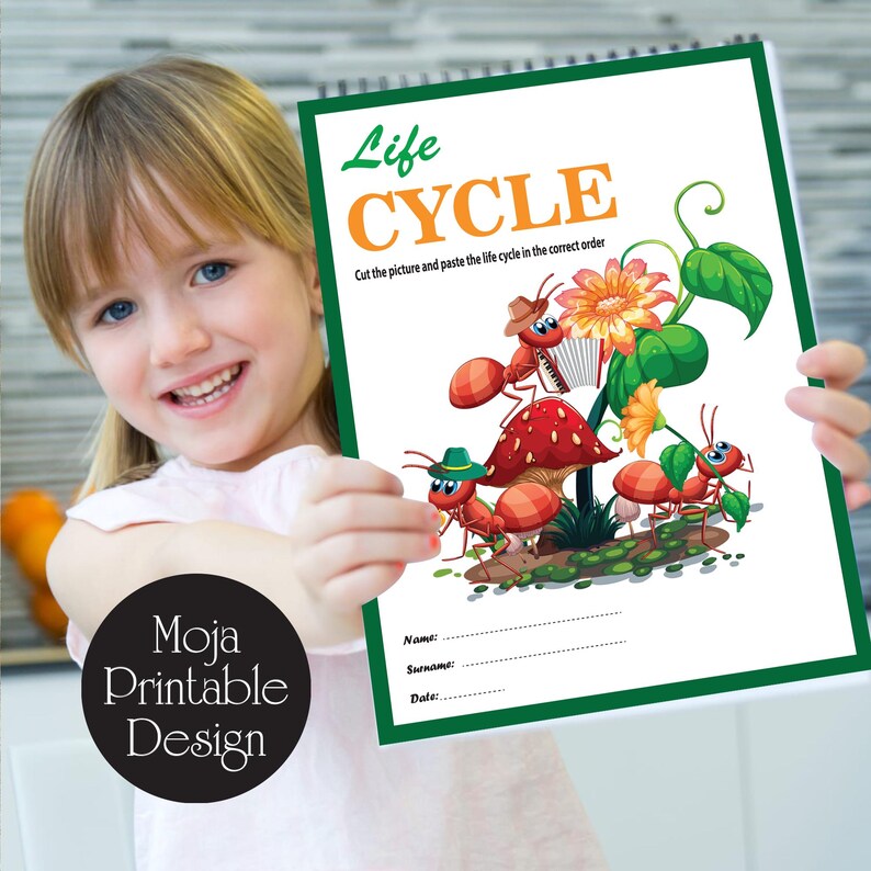 Hoja de trabajo imprimible sobre el ciclo de vida, Biología para niños ...