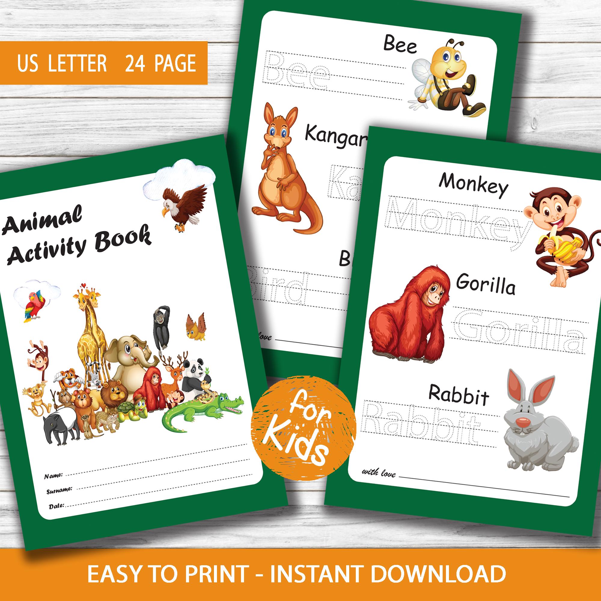 Animal Coloring Book Printable – Educational and Fun Coloring Pages ...