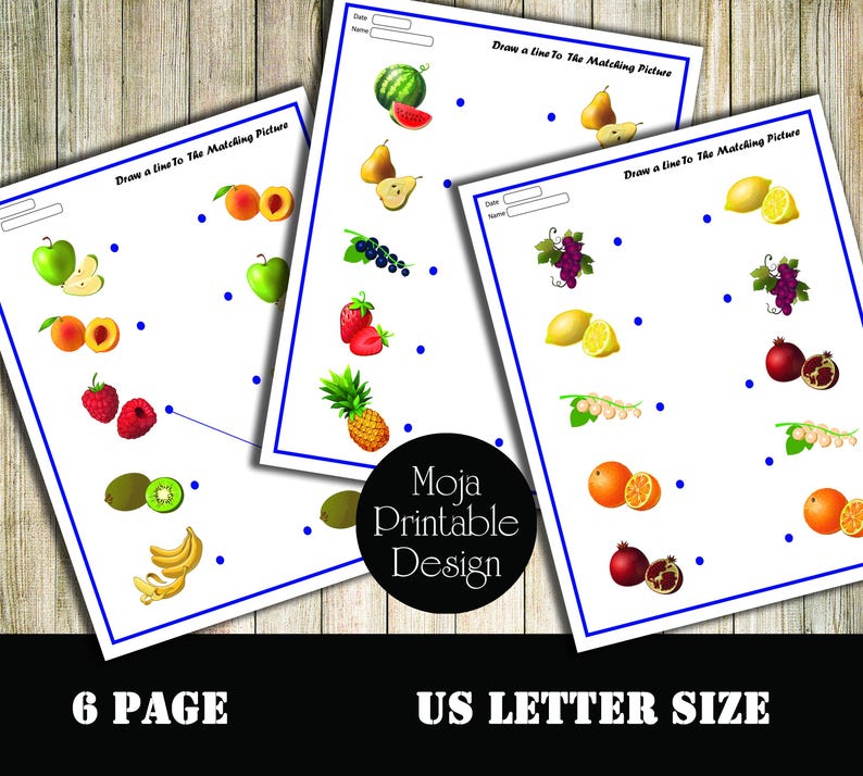Printable Matching Worksheets, Match the Picture, Worksheet for Kids ...