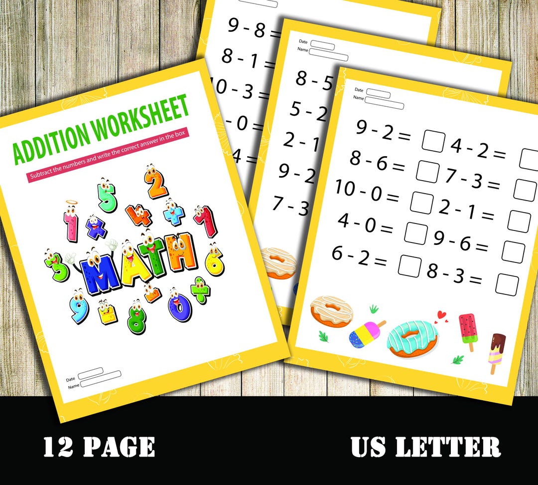 Preschool Subtraction Math Worksheets, Subtraction Pages, Learning to ...