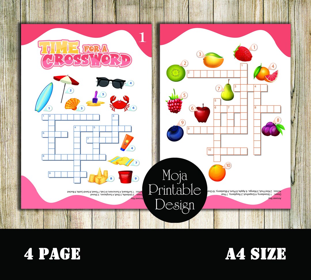 Crossword Puzzle, Children's Crossword Puzzles for Kids, Kids ...