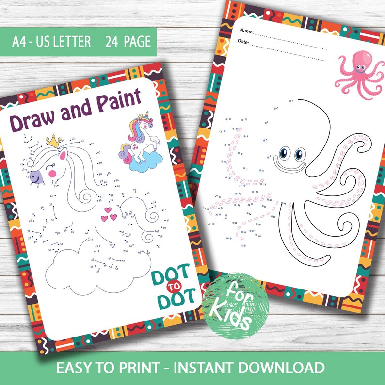Dot to Dot Tracing, Preschool Worksheet, How to Draw, Education Sheet ...