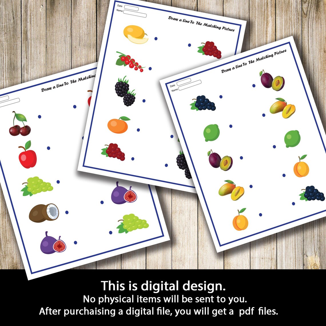 Printable Matching Worksheets, Match the Picture, Worksheet for Kids ...