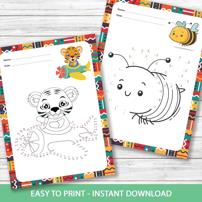 Dot to Dot Tracing, Preschool Worksheet, How to Draw, Education Sheet ...