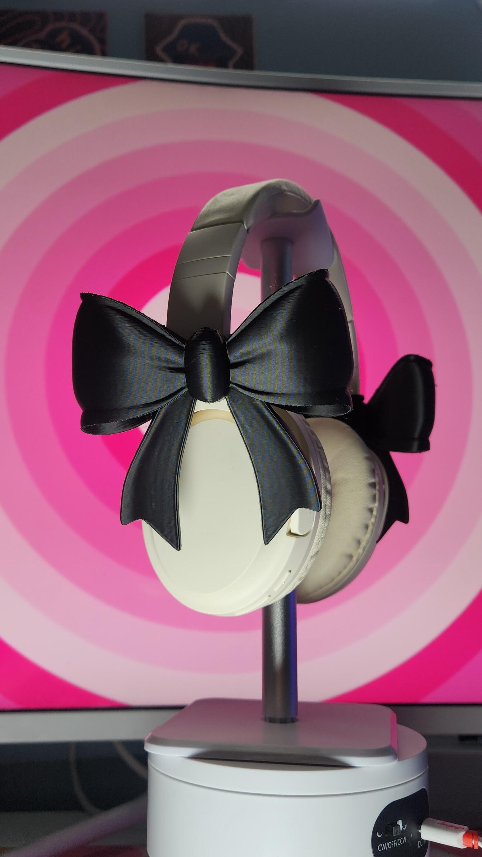 3D Printed Bow Headphone Attachment: Gamer Cosplay Accessory(pair 2 ...