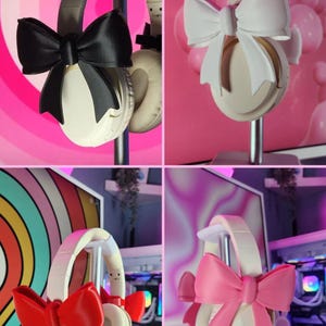 3D Printed Bow Headphone Attachment: Kawaii Gamer Accessory(pair 2 Bows ...