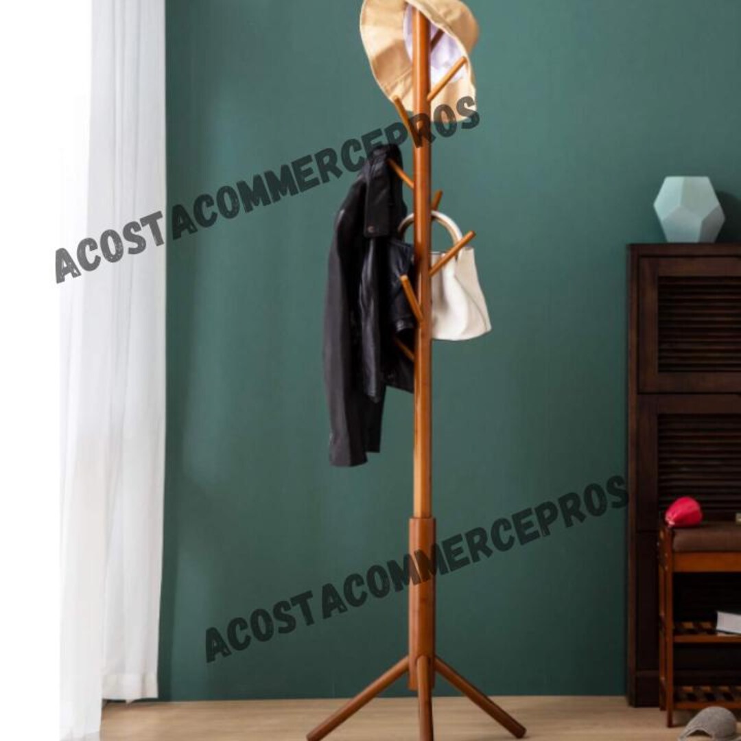 Free Standing Coat Rack With 8 Hooks | Clothing Rack | Rustic Coat Rack ...