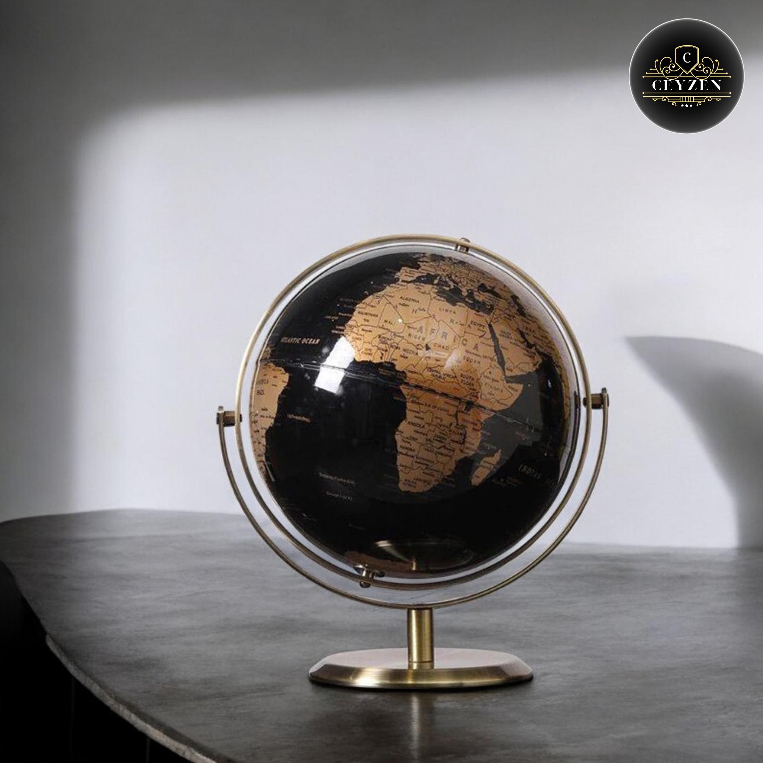 Creative Desktop Globe Retro World Map Home Decor & Educational ...