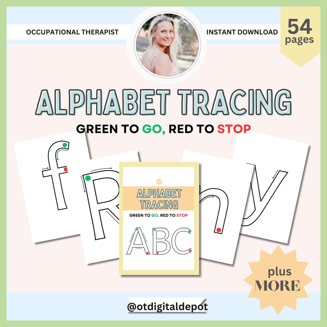 Alphabet Tracing. Digital Download. Occupational Therapist. Handwriting ...