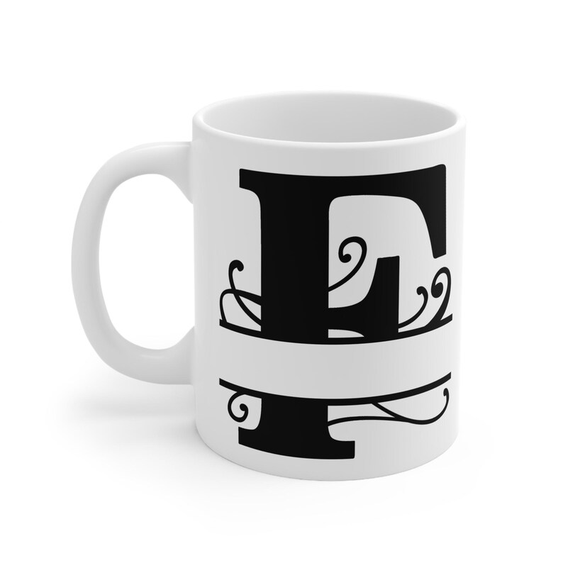 Personalised Letter F Monogram Mug - Custom Name - Coffee Mug ...