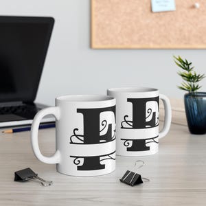 Personalised Letter F Monogram Mug - Custom Name - Coffee Mug ...