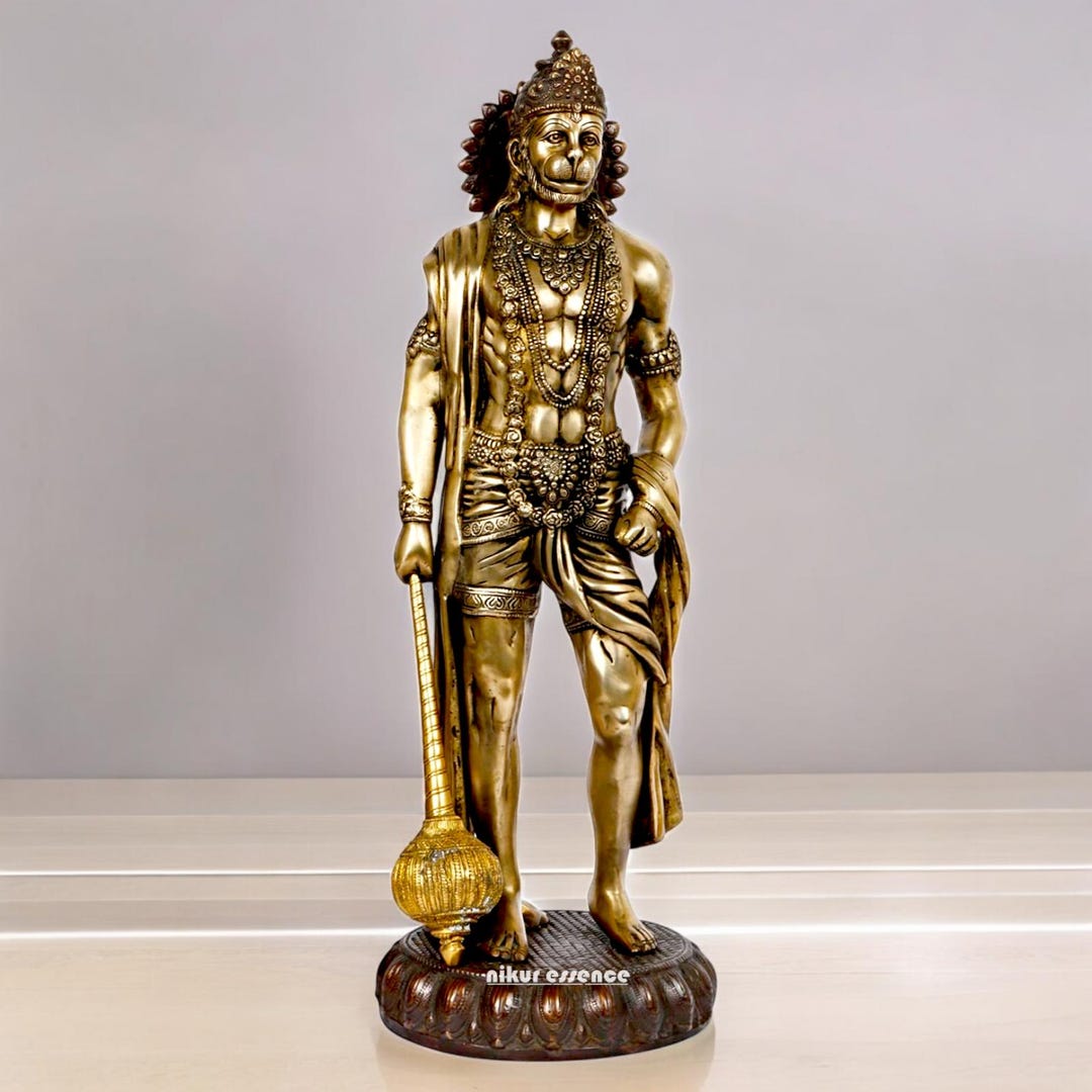 Buy Online Solid Brass Hanuman Stand Idol 7 Inch Height - Etsy