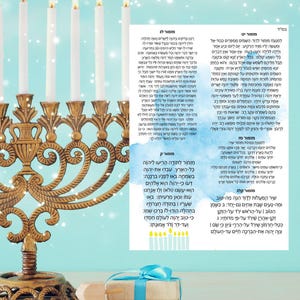 Hanukkah Blessings Printable Sheet Chanukah Brachot Sheet - Etsy