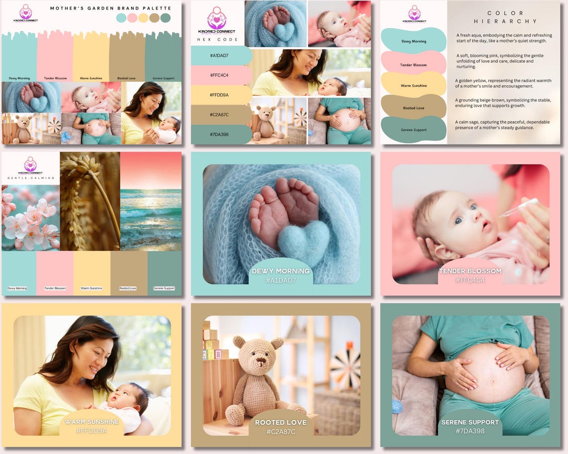 Doula Midwife Lactation Birth Worker Mother's Garden Brand Palette ...