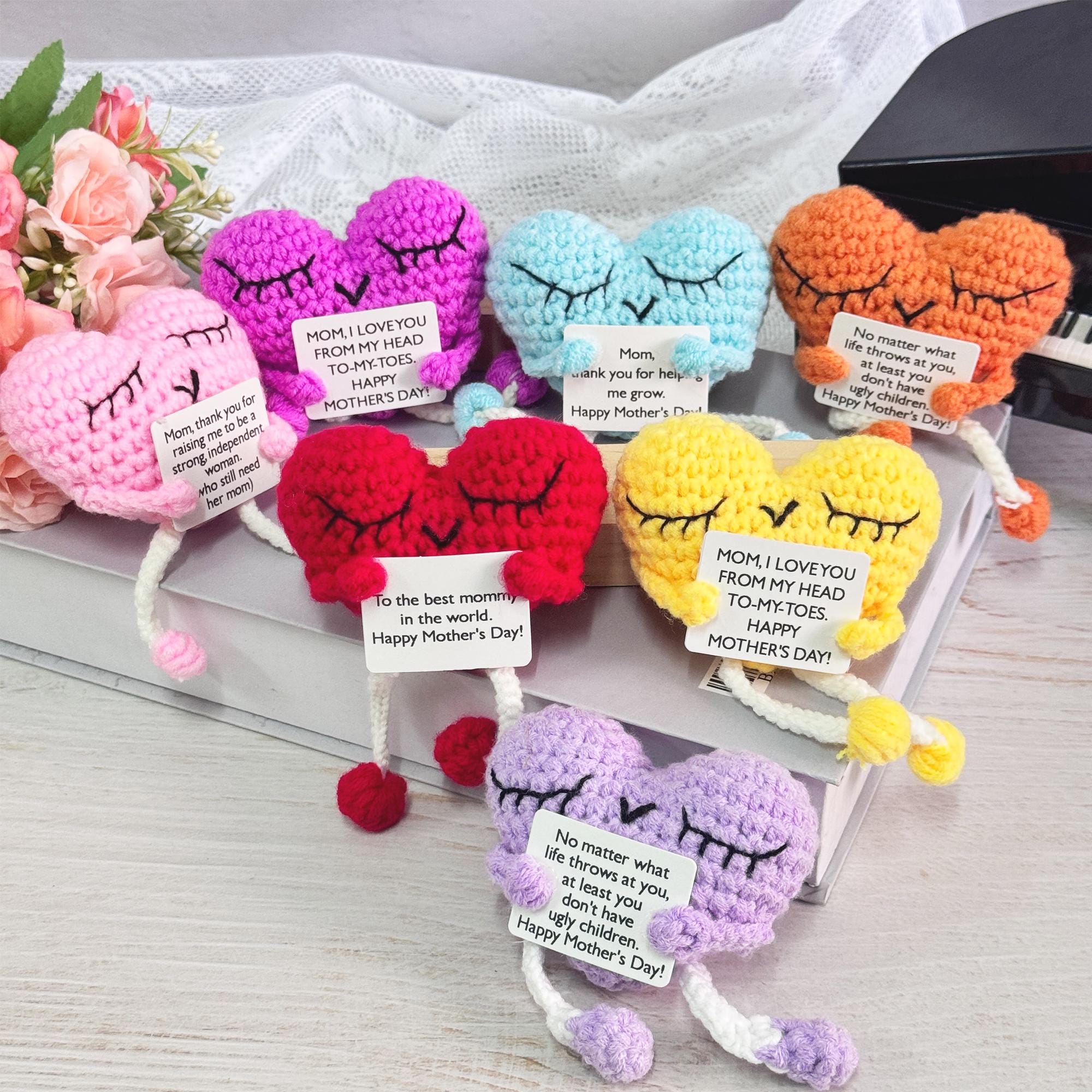 Cute Crochet Heart With Legs,pocket Hug Hearts,amigurumi Heart,crochet ...