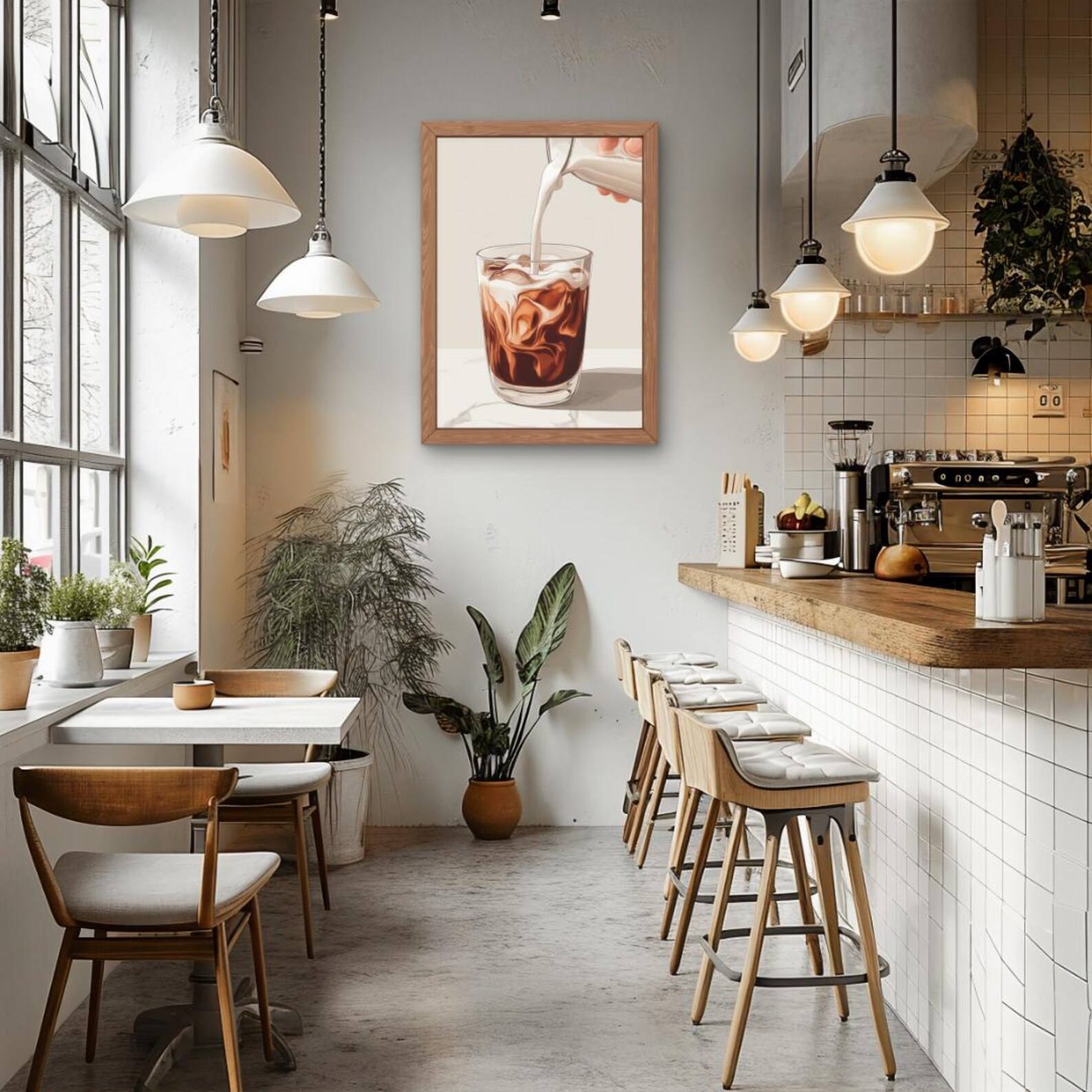 Iced Coffee Art Print Coffee Lover Wall Decor Modern Beverage ...